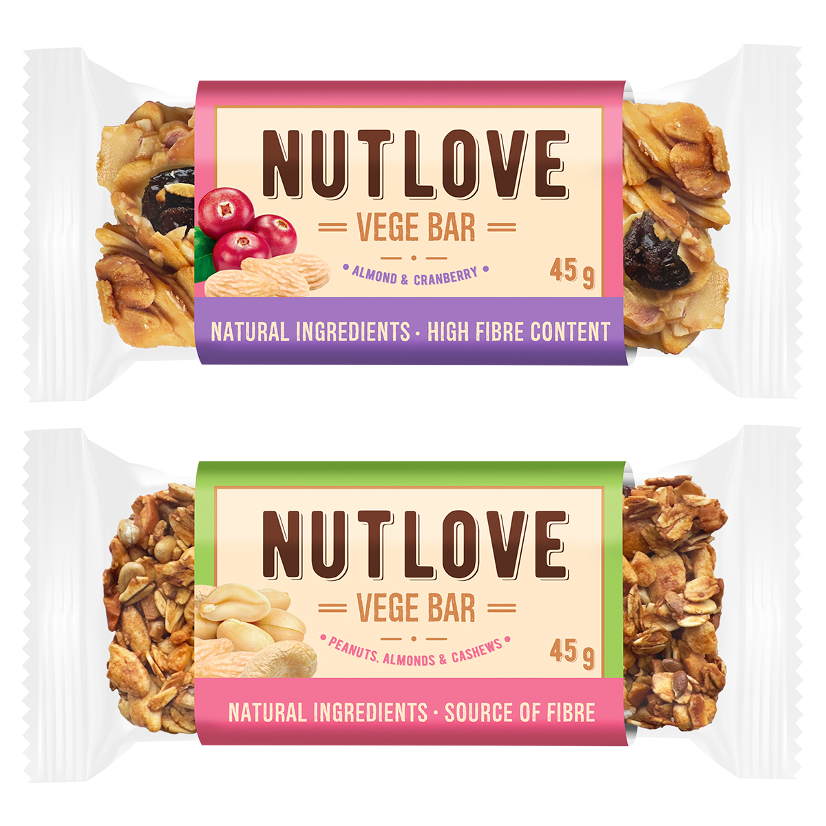 Nutlove Vege Bar 45g - ALLNUTRITION • 2 € • LOWEST PRICES ...