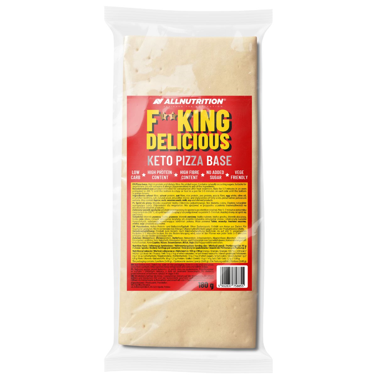 Fitking Delicious Keto Pizza Base 180g - ALLNUTRITION • 9 € • LOWEST ...